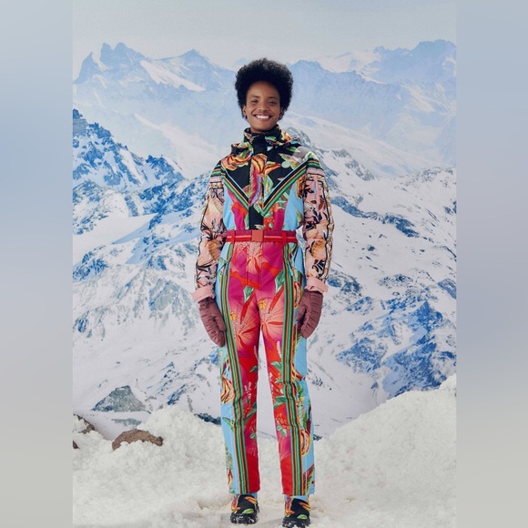 FARM Rio | Jackets & Coats | Nwt Farm Rio Ski Suit Skiwear Jumpsuit M ...